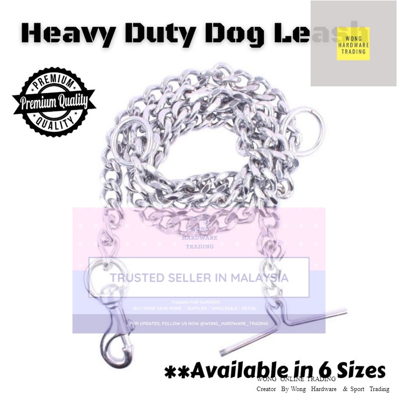 HEAVY DUTY ANIMAL CHAIN 180cm /Dog Chain Leash, Anti Chew Metal Basic ...