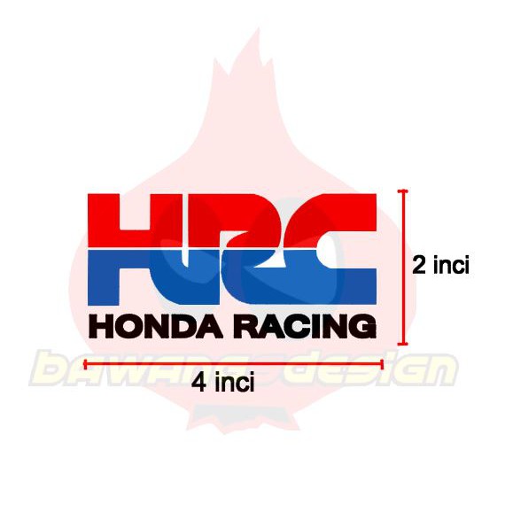 Sticker HONDA RACING HRC Custom Car/Motor Decals | Shopee Malaysia