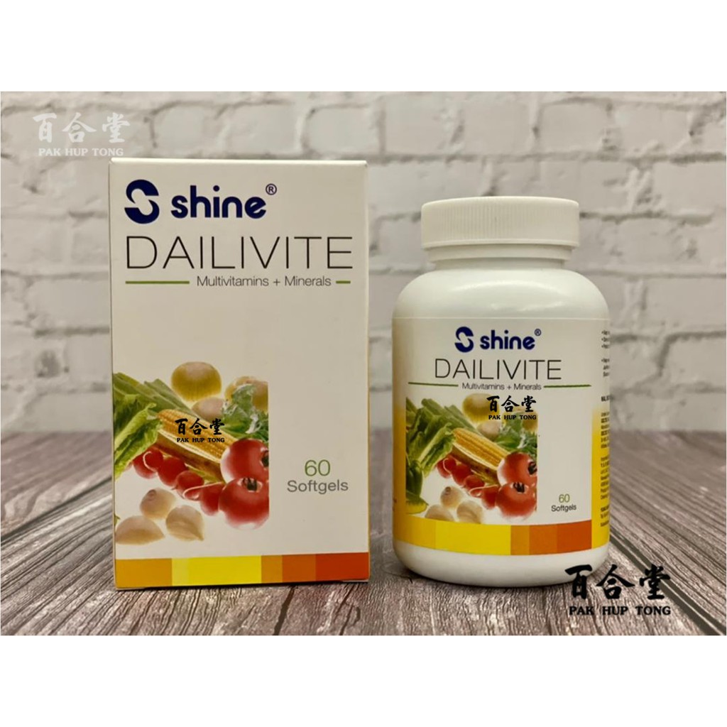 SHINE - DAILIVITE MULTIVITAMINS + MINERALS (60'S) | Shopee Malaysia