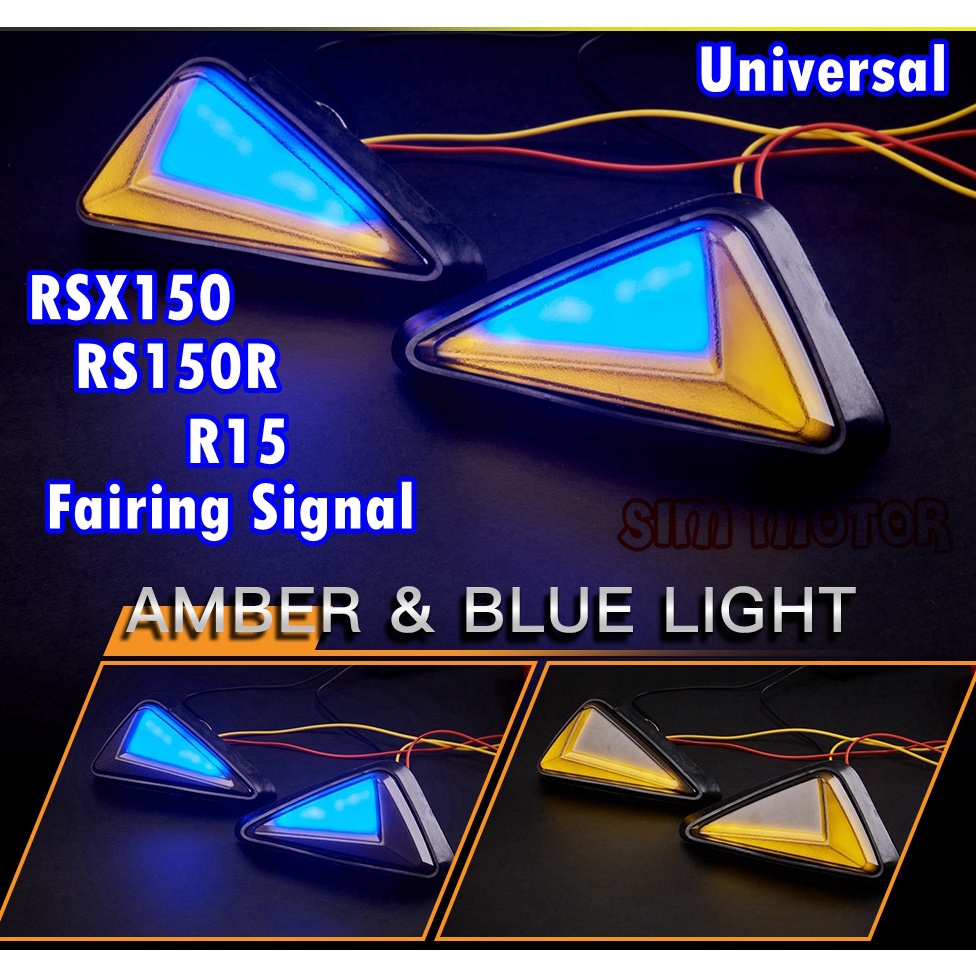FAIRING LED SIGNAL LIGHT LAMP YAMAHA HONDA RS150 V1-V2 R25 R15 MT15 ...