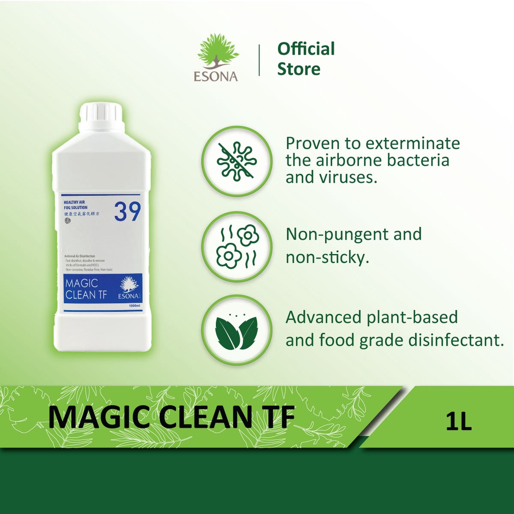 ESONA Magic Clean TF Natural Disinfectant Fogging Liquid 消毒液无酒精 (1L ...