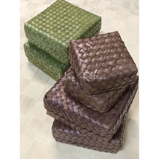 Bekas mengkuang anyaman kotak simpanan / Storage organiser box woven ...