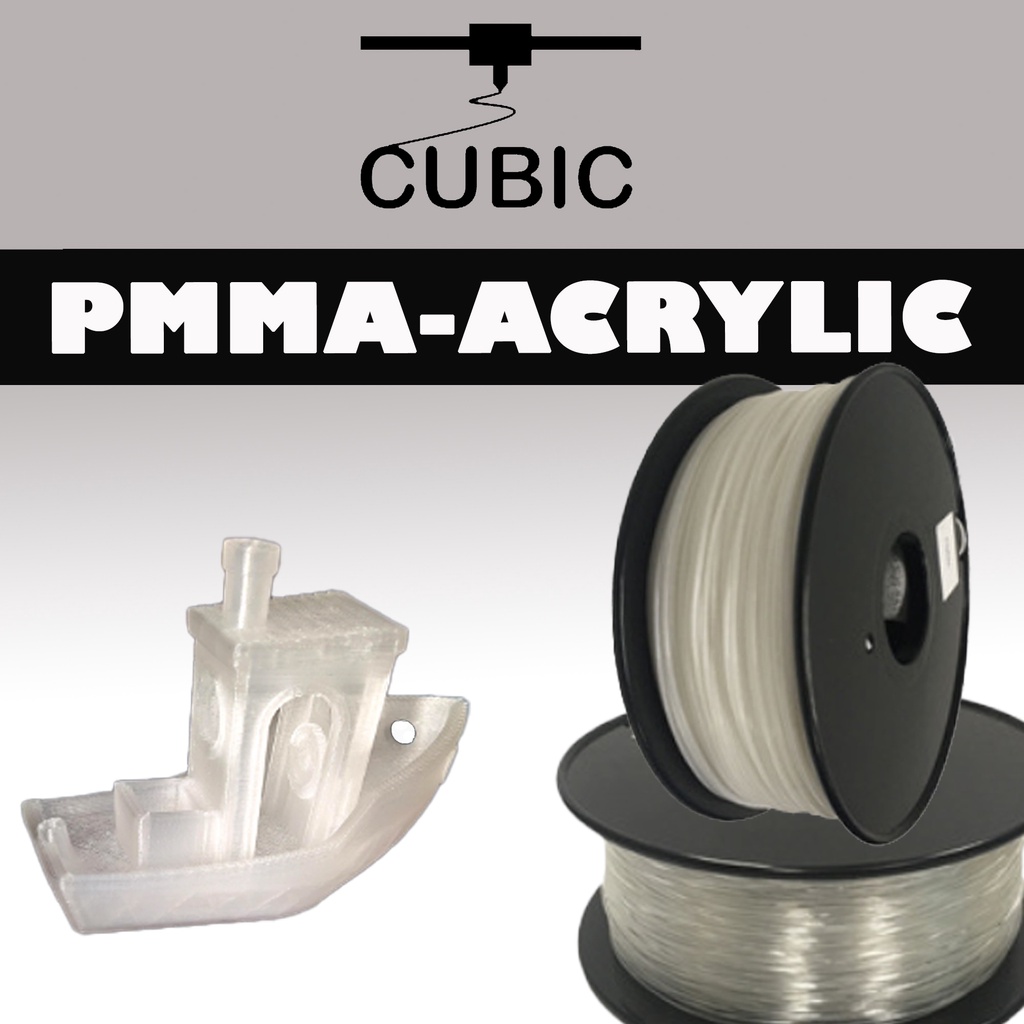 CUBIC Acrylic PMMA Filament, 1.75mm, 1KG/Roll. PMMA Transparent ...
