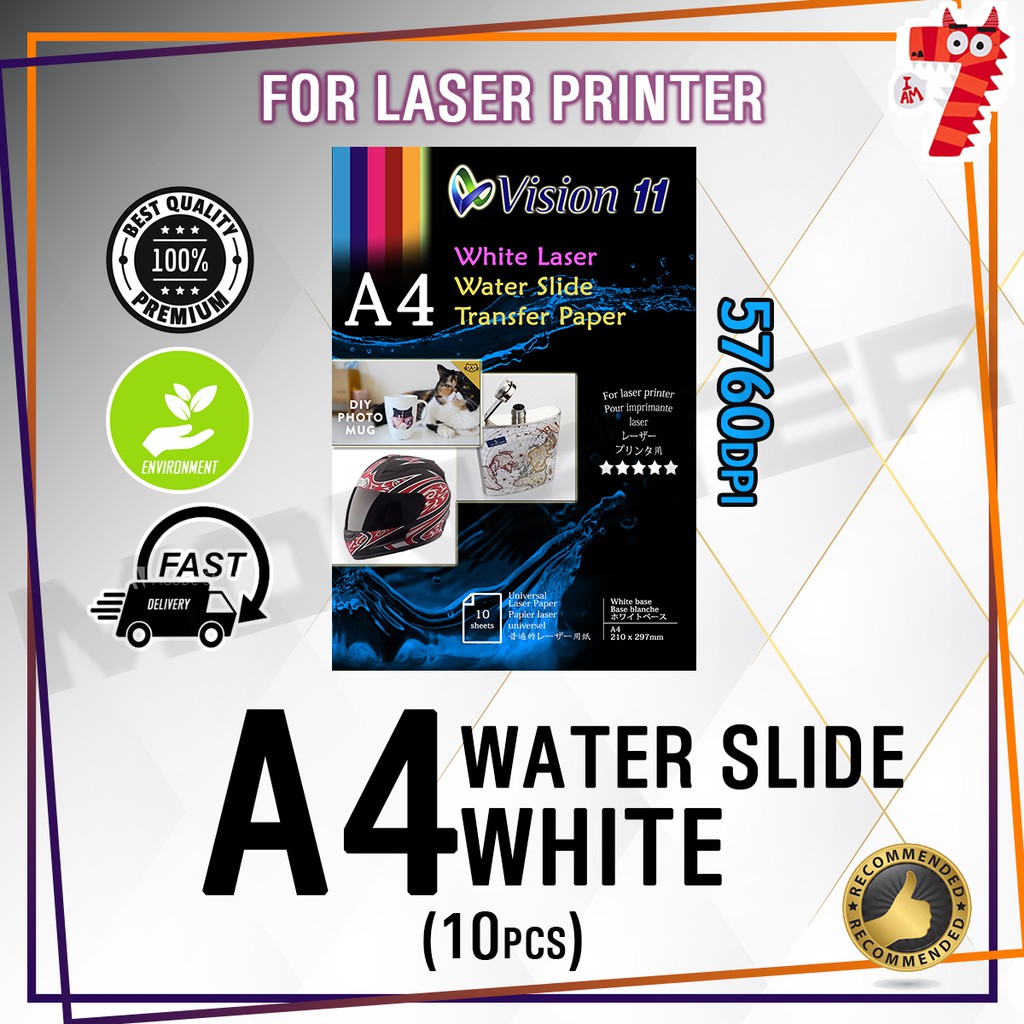Vision Laser White Based - Water Transfer Paper For Laser Printer ...