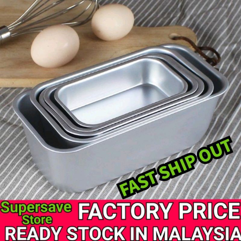 Premium Rectangular Bread Cake Mold Loaf Pan Aluminum Brownie Toast Box ...