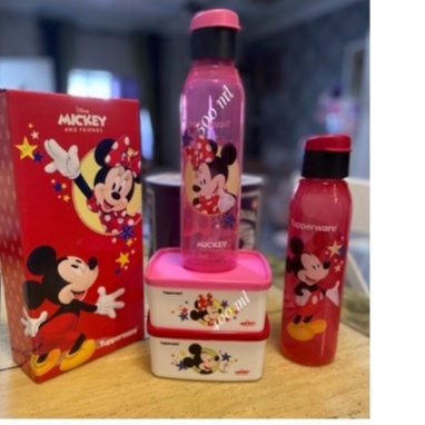 Tupperware Mickey+ Minnie Eco Bottle 500ml and Snack Box (1 set 2 pcs ...