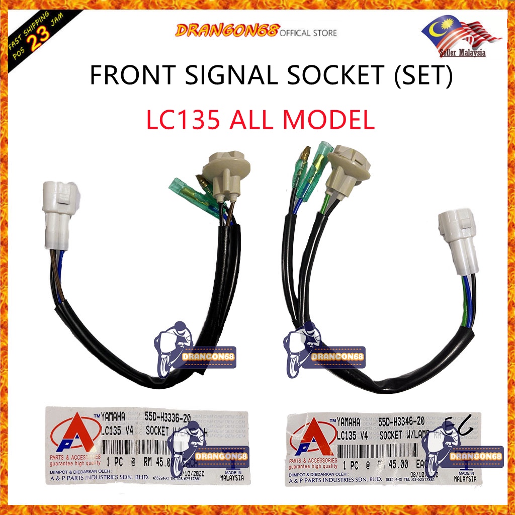 Original appi socket front signal yamaha lc135 / v1 / v2 / v3 / v4 / v5 / RS150 | Shopee Malaysia