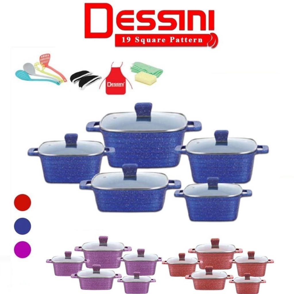🔥Ready Stock🔥Dessini High Quality Dessini 19pc Set Non Stick Granite ...