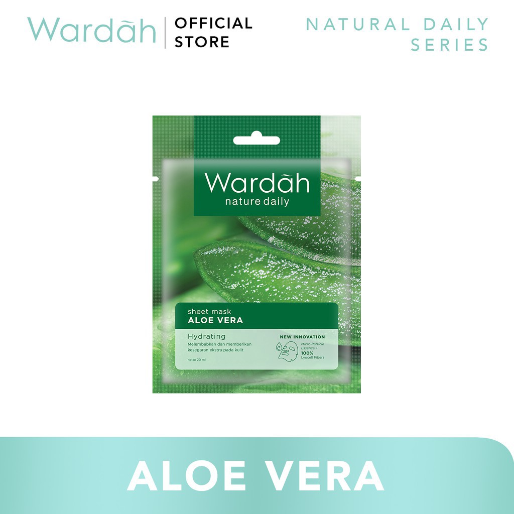 Wardah Nature Daily Sheet Mask Aloe Vera (20ml) | Shopee Malaysia