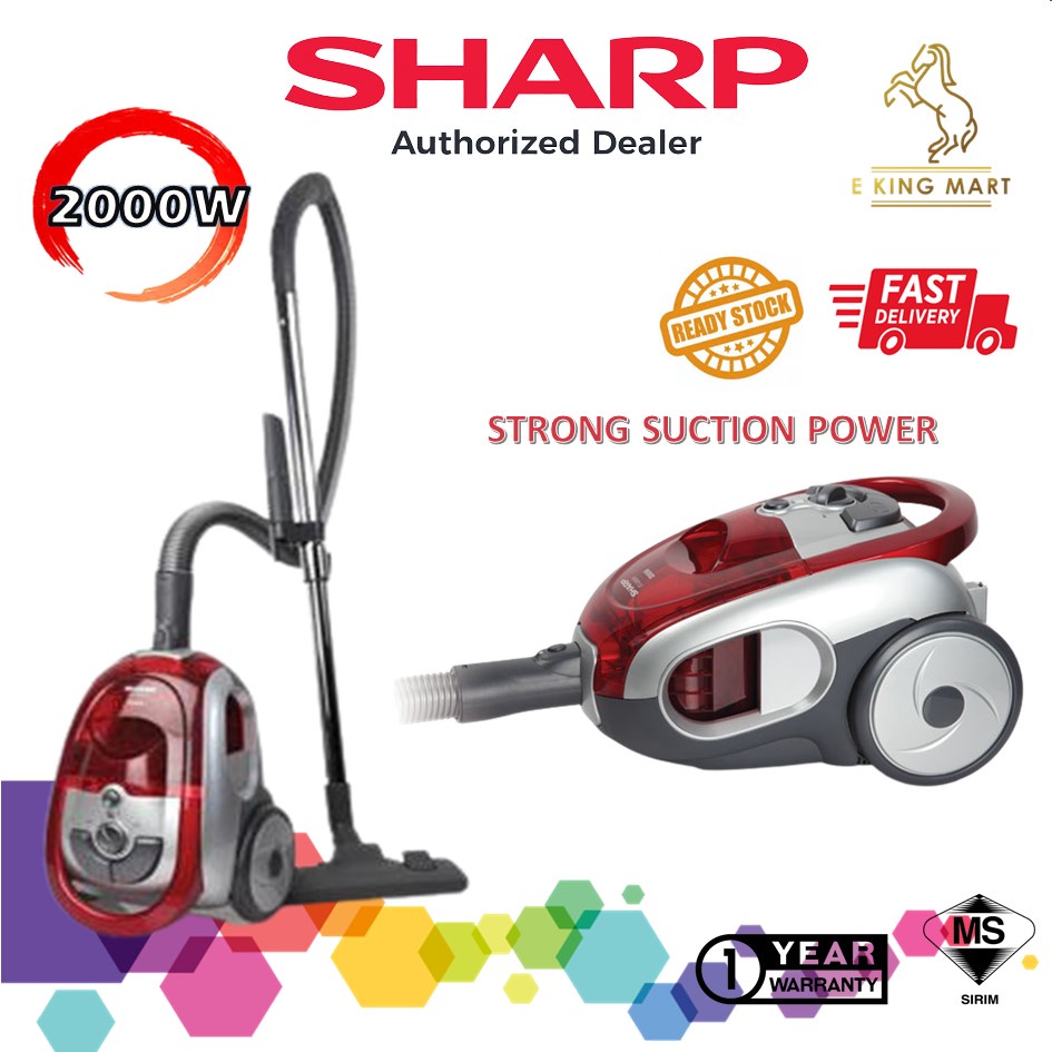 Sharp 2000W Bagless Vacuum Cleaner ECLS20R HEPA Filter Vakum / ECC1819R ...