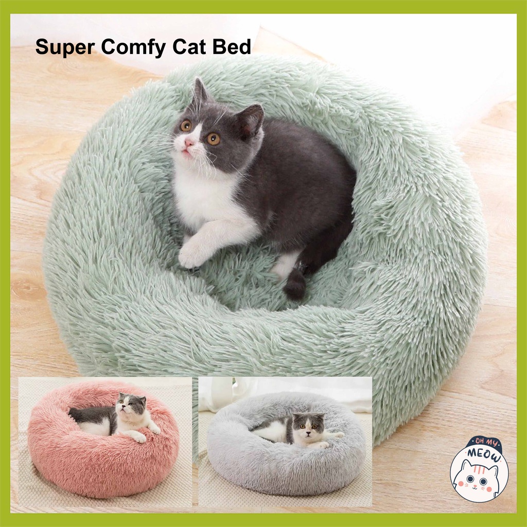 (READY STOCK) Super Comfy Cat Bed / Round Plush Cat Bed / Sofa Bulat ...