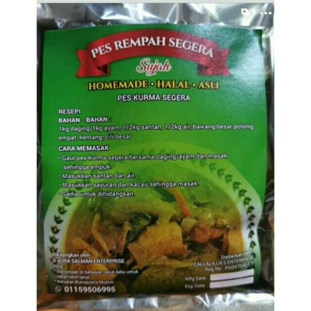 Pes Rempah Segera By Sujah ( Kurma ) | Shopee Malaysia