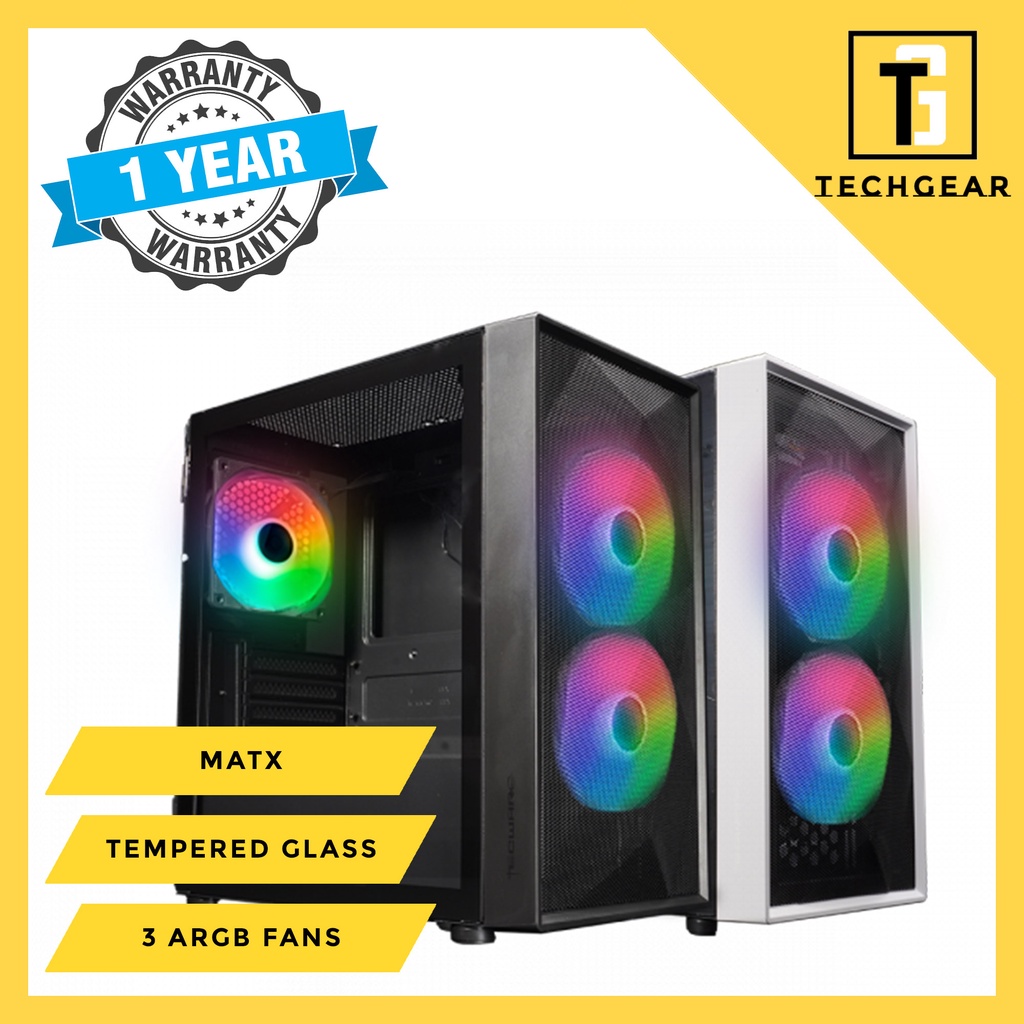 TECWARE FORGE M2 ARGB TG M-ATX CHASSIS - BLACK / WHITE | Shopee Malaysia