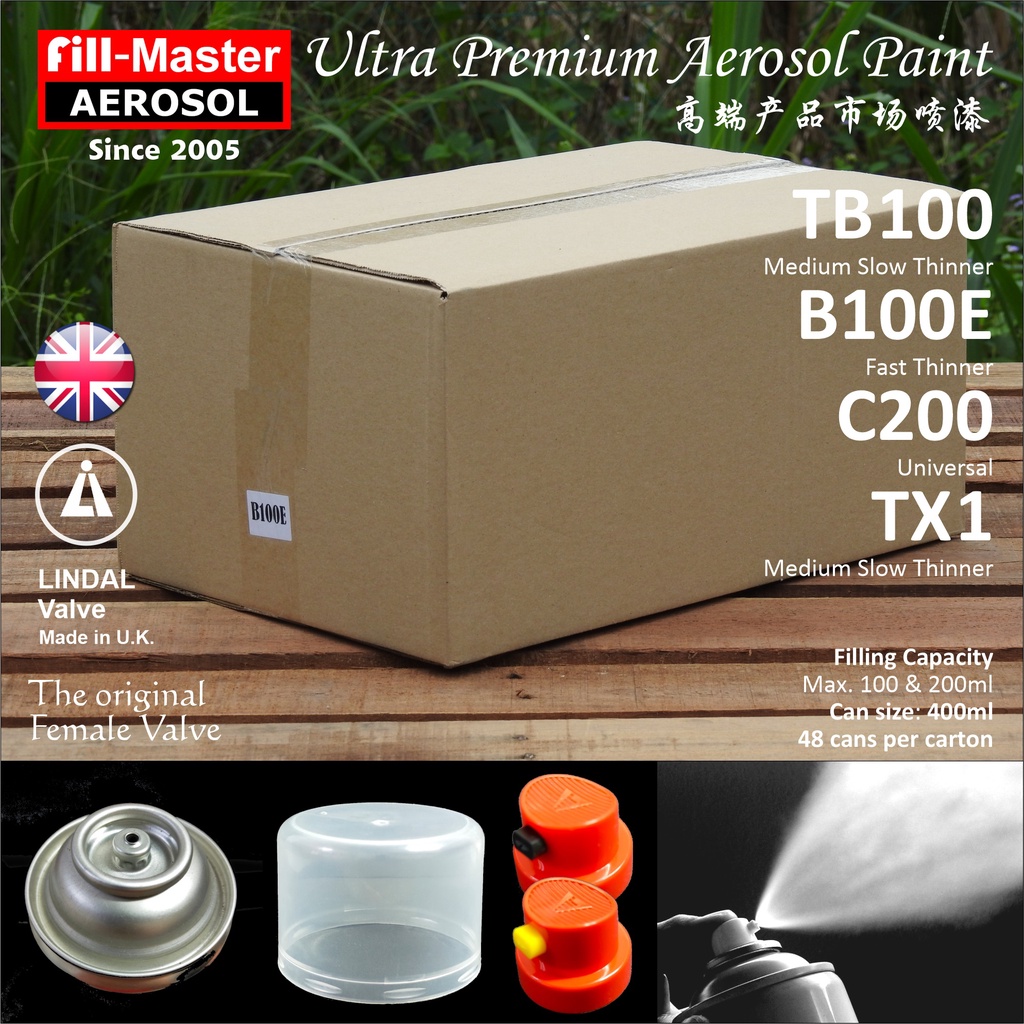 TB100 Pre-charged Aerosol Medium Universal Thinner 24 cans Bundle ...