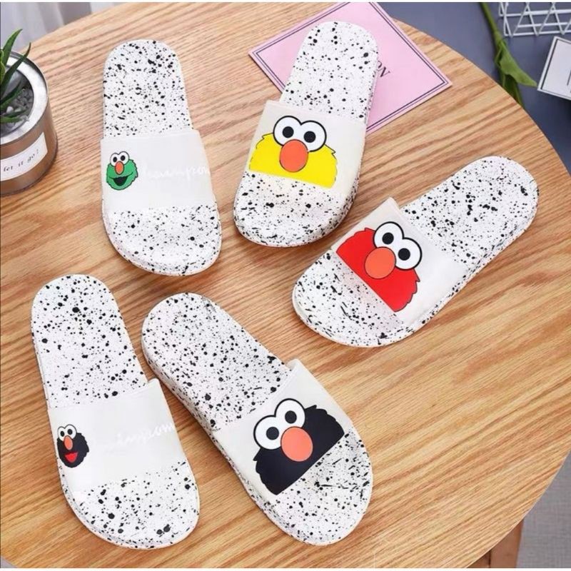 SLIPPER CARTOON ELMO LADIES SANDAL SELIPAR SESAME STREET WOMEN KARTUN ...