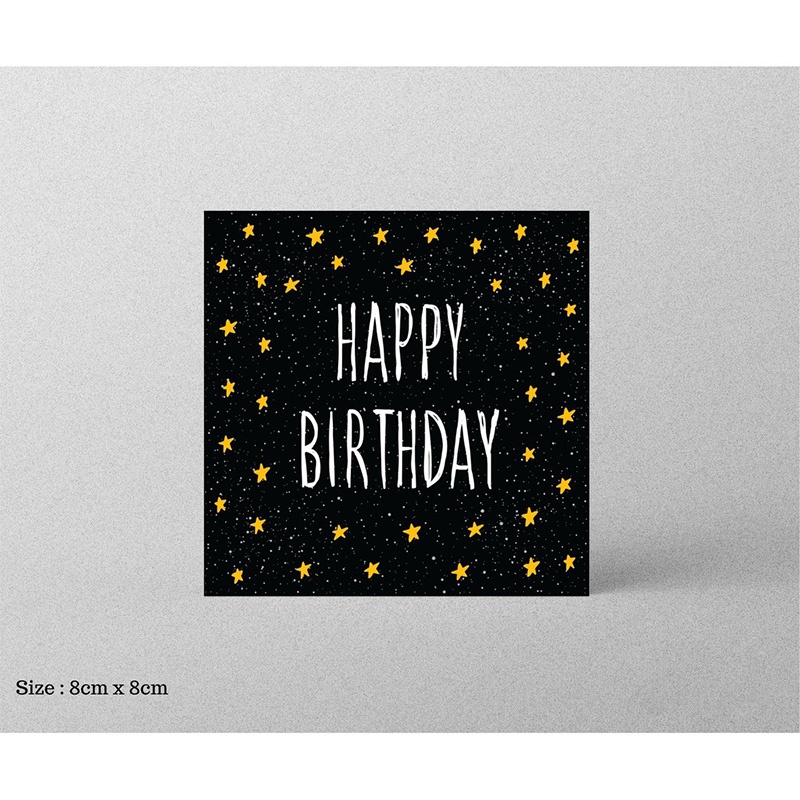 30 Pcs/Pack Square Happy Birthday Cards Pink Cake Balloons Birthday ...