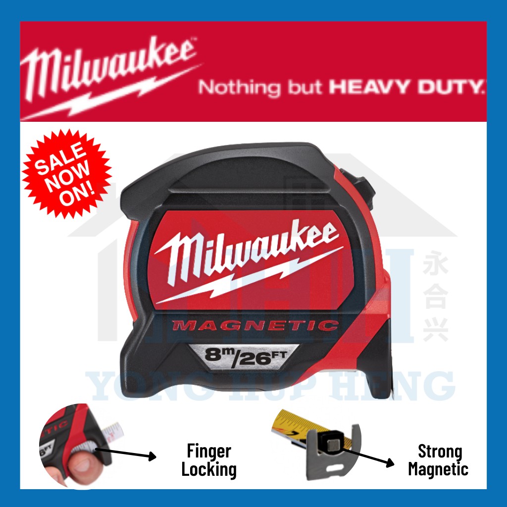Milwaukee Key Chain Measuring Tape Milwaukee 2M/6ft, 5M, 8M !! 100% ...