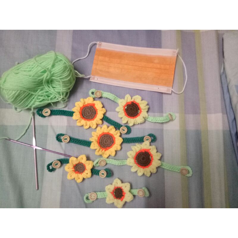 Handmade crochet mask extender / Kait sendiri penyambung mask ...