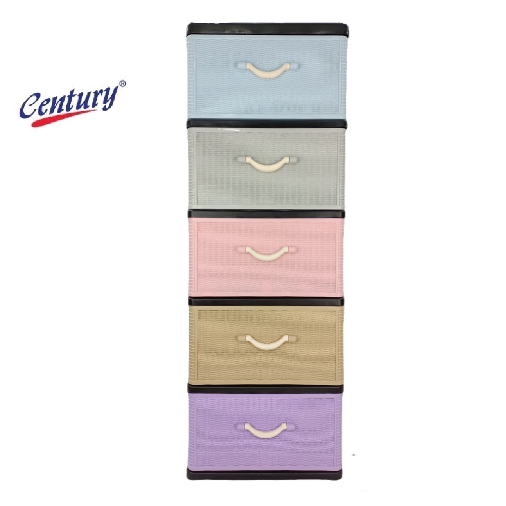Century Drawer 5 TIER Clothes Organizer Cabinet Storage Laci Kabinet ...