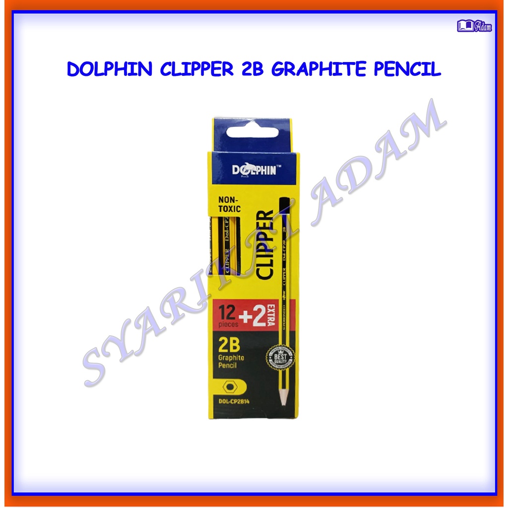 [ADM] DOLPHIN CLIPPER 2B GRAPHITE PENCIL | Shopee Malaysia
