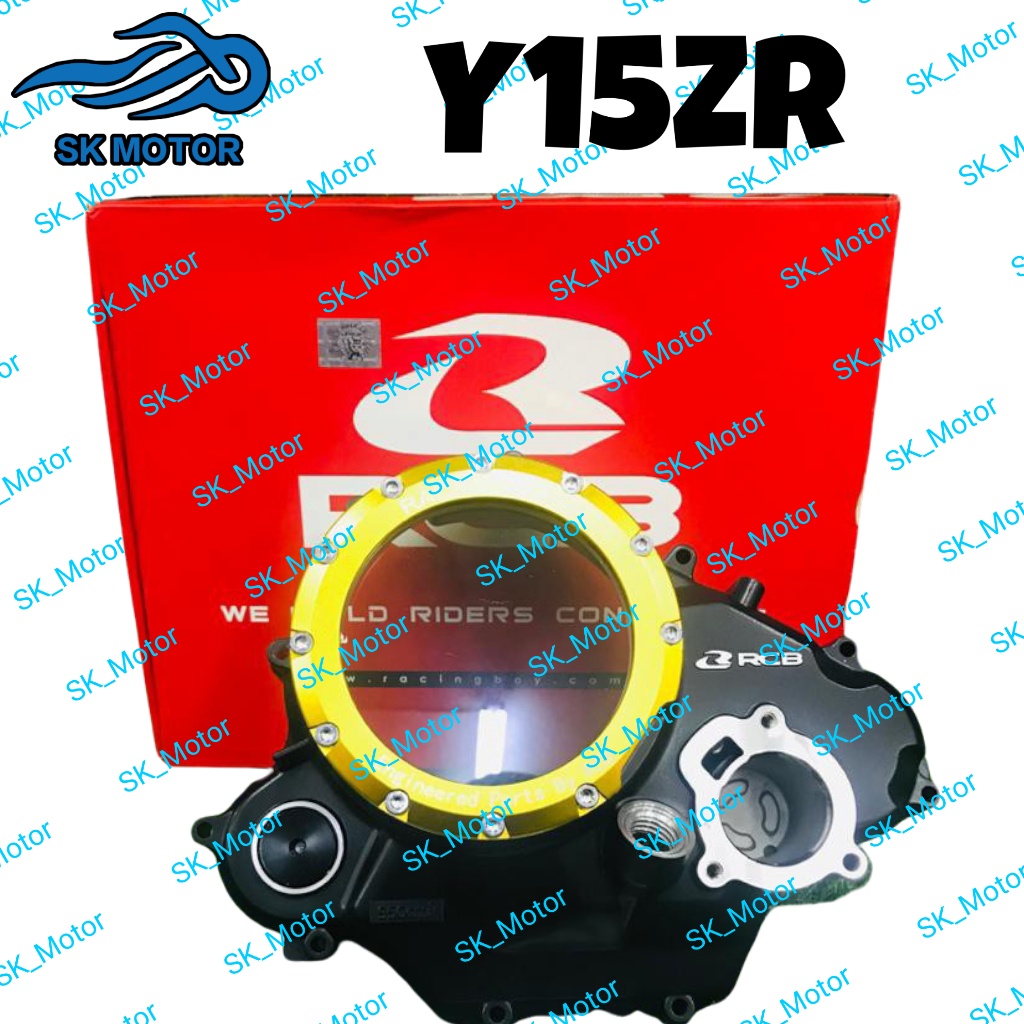 RCB Yamaha Y15ZR Y15 YSUKU Engine Cover Clutch Cover Enjin Kaver Blue Gold Biru Racing Boy ...