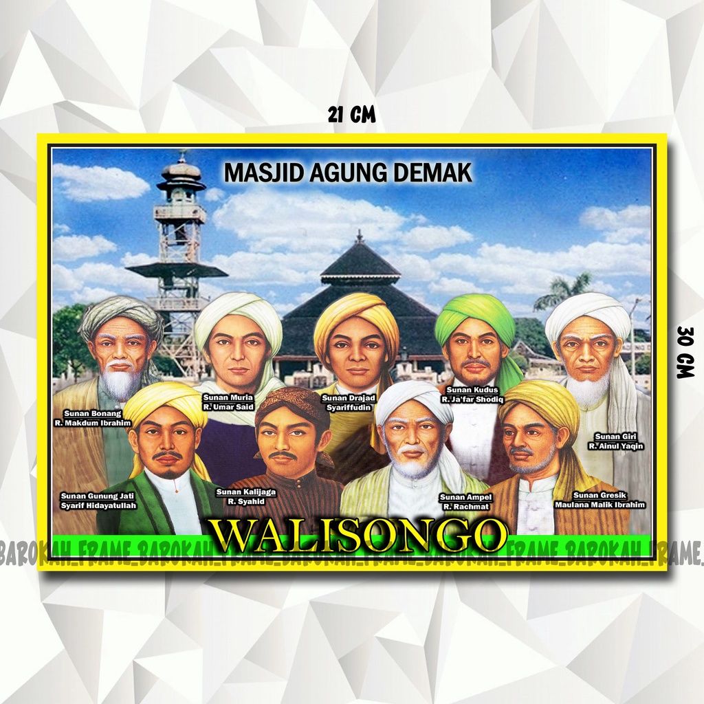 NABI Photo frame walisongo and picture of the prophet's friend (21x30 ...