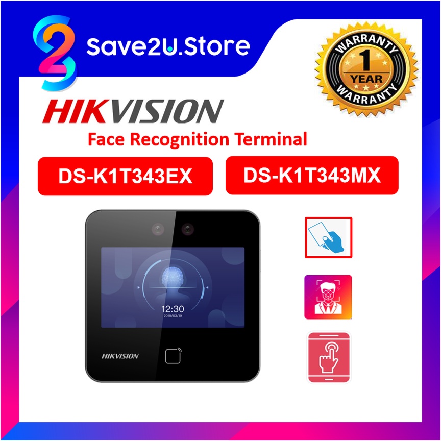 【Ready Stock】HIKVISION DS-K1T343EX / DS-K1T343MX 2MP 4.3inch LCD Touch Screen Support Card and ...