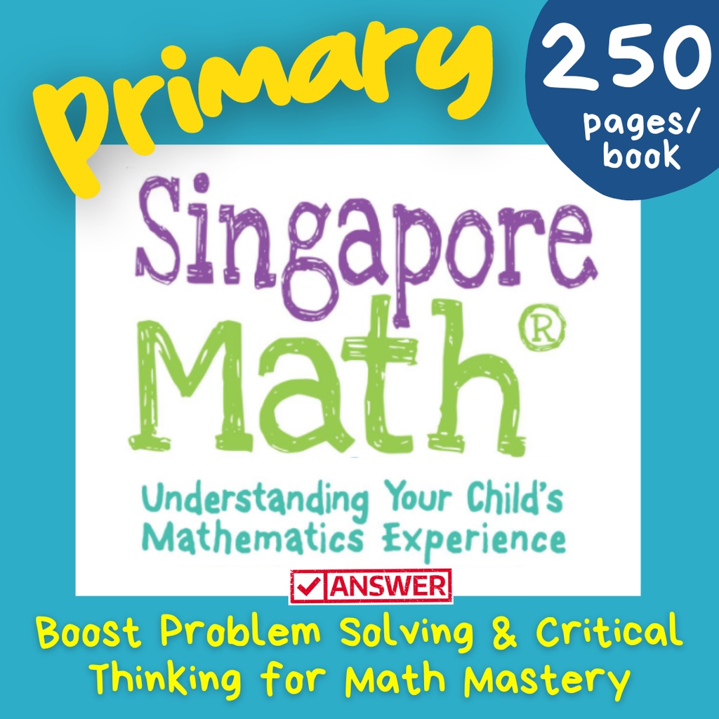 SM1🟨 Primary Singapore Math Grade 2 - Grade 5 With Answer | Formula ...