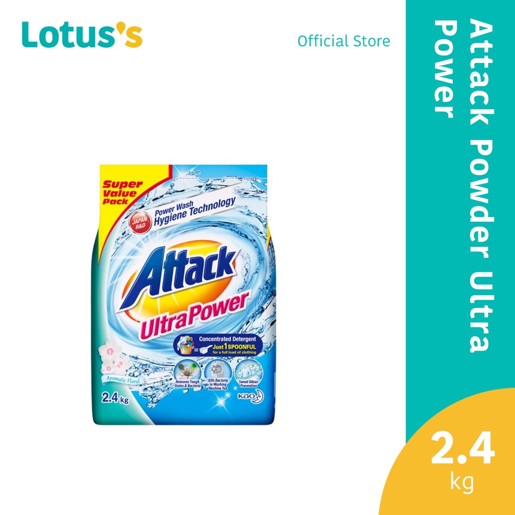 Attack Powder Ultra Power Concentrated Detergent 2.4kg | Shopee Malaysia