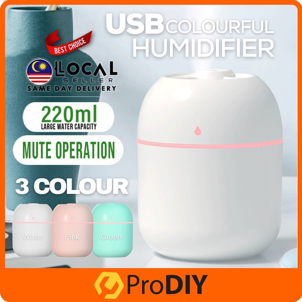 220ML 250ML Mini Portable Ultrasonic Air Humidifier Aroma Essential Oil Diffuser USB Mist Maker ...