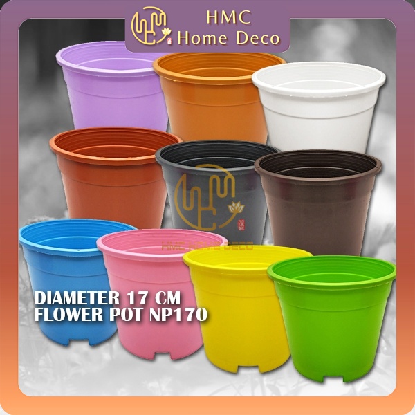 HMC DIAMETER 17 CM PP BREATHABLE FLOWER POT COLOR SELECTION GARDENING ...