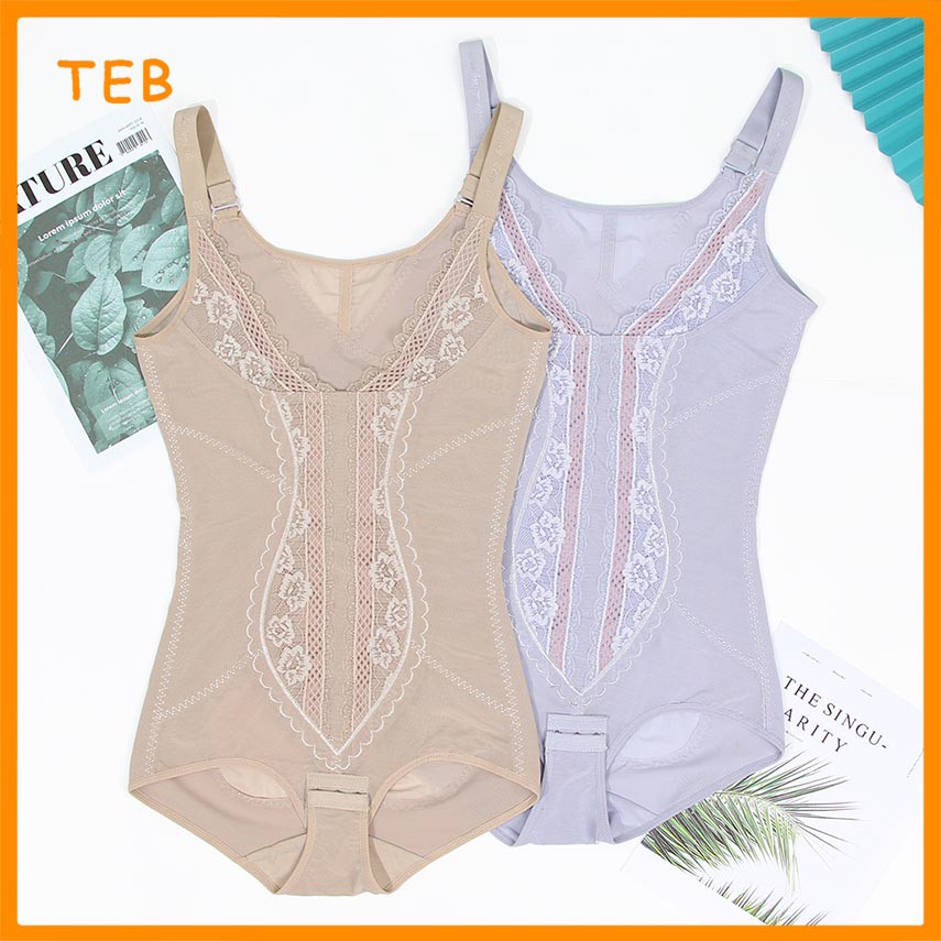 Floral Lace Full Body Shaper Open Crotch Shapewear/ Bengkung Badan ...