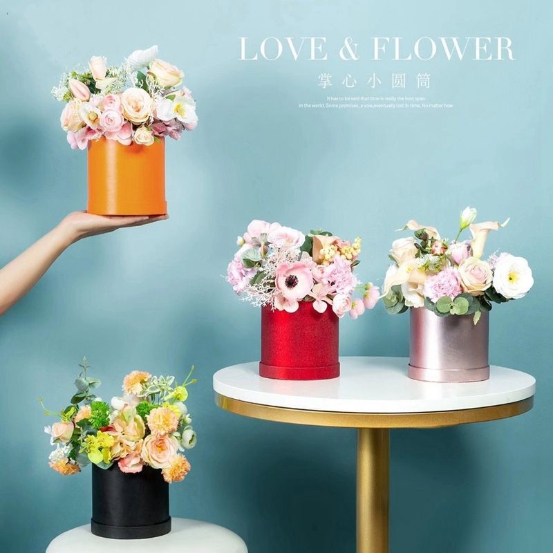 Small round flower box Mini Florist Flower box /gift box ( Do not mix ...