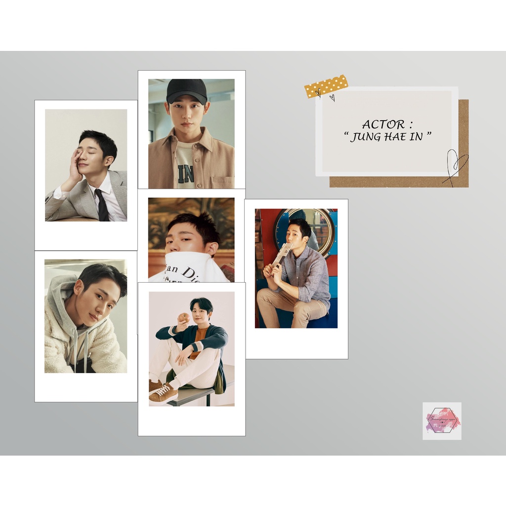 Jung HAE IN - K-ACTOR PATTERN PHOTOCARD contains 5 pcs | Shopee Malaysia