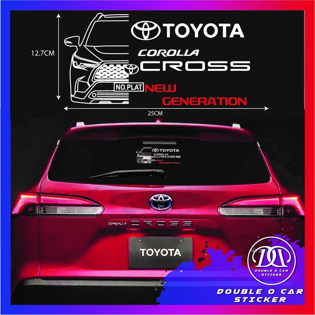 [Ready Stock]Toyota Corolla Cross new generation shape&word sticker ...