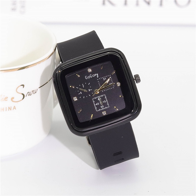 Unisex Watch Silicone Square Watches for Men and Women Students ...