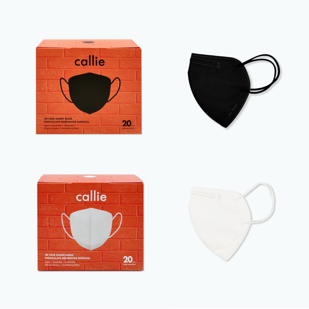 Callie BW 4 Ply 3D Face Shape Particulate Respirator Surgical Mask ...