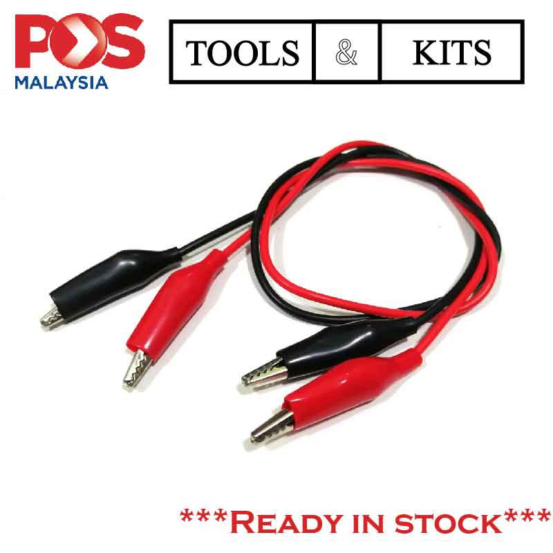 Two-way Crocodile Clip Red & Black Wire Connector Multimeter Tester ...