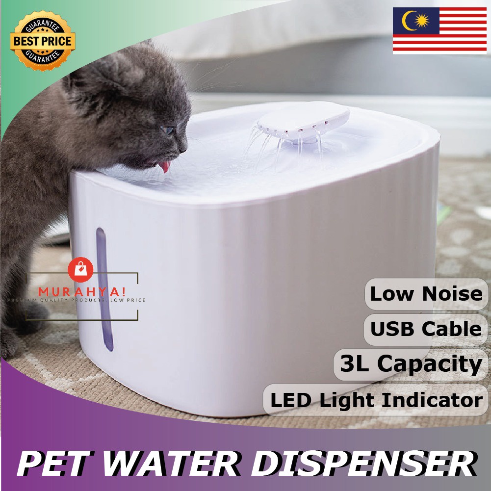 Cat water dispenser fountain filter Bekas air kucing 3L Activated ...