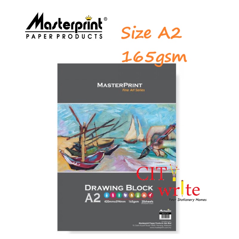 Portrait Size A2 165gsm 200gsm Drawing Block Art Craft Architectural ...