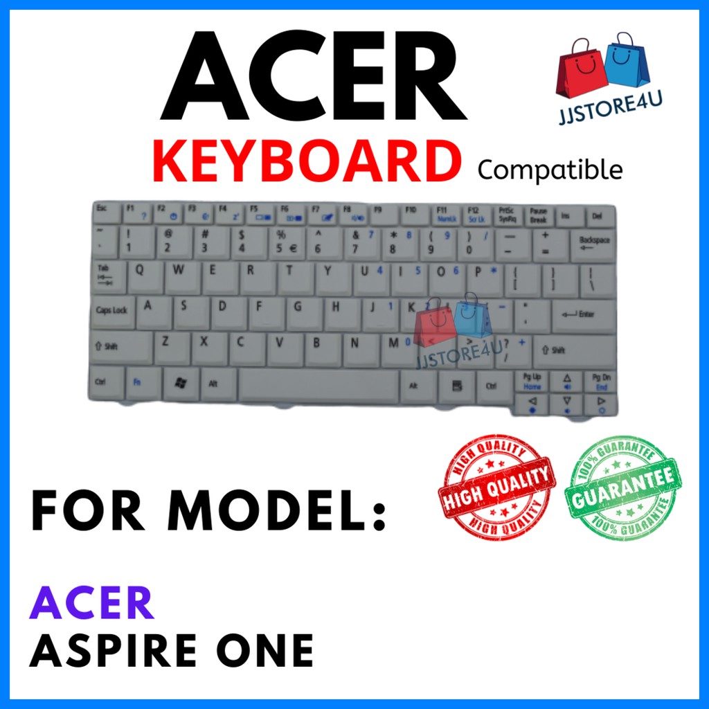 Acer Aspire One Laptop Keyboard (WHITE) (ACER6W) | Shopee Malaysia