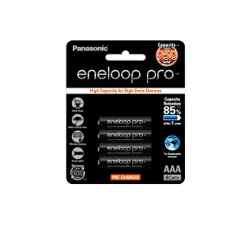 Panasonic Rechargeable Batteries Eneloop Pro (4s AAA 950mAh) | Shopee ...