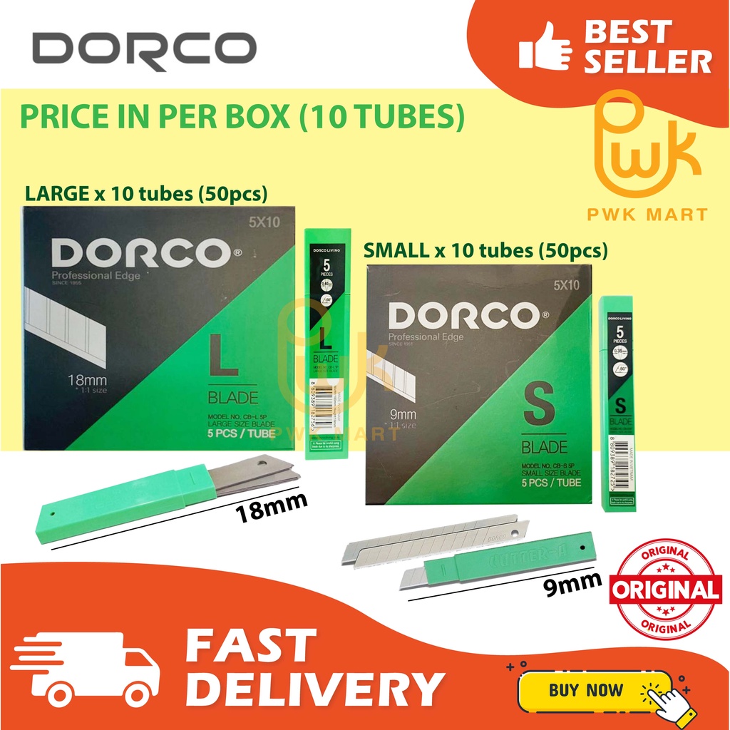 (WHOLESALE ) DORCO Cutter Blade -Small & Large (per BOX) 🔥 READY STOCK ...
