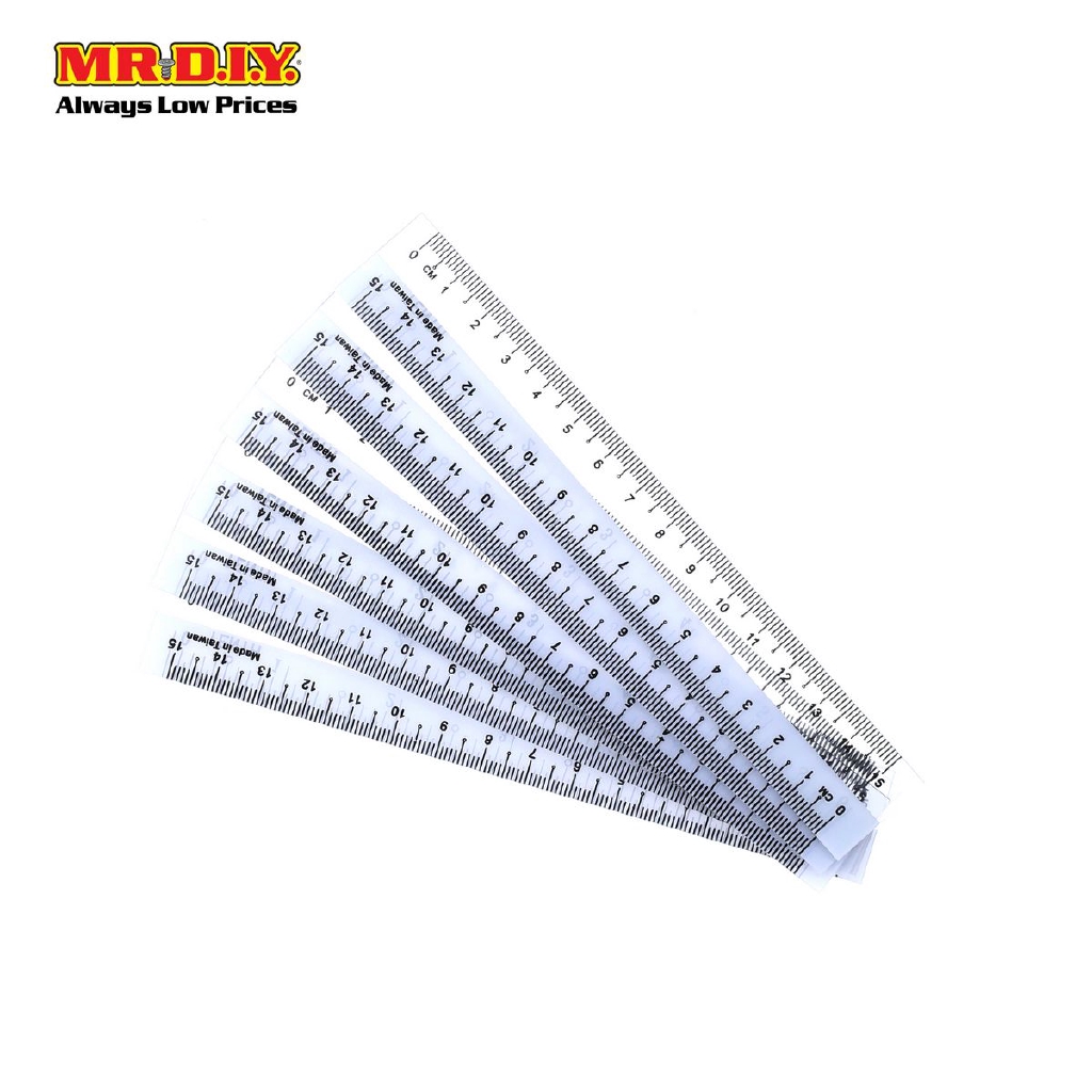 NIEKI Transparent Plastic Ruler 15cm (6pcs) | Shopee Malaysia
