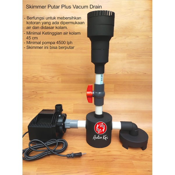 Swivel Skimmer Plus Vacuum Drain With Pump | Shopee Malaysia