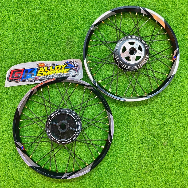💥RIM ALLOY THUNDER HITAM + HUB CNC + LIDI BLACK PNP MOTOR EX5 DREAM 💥 ...