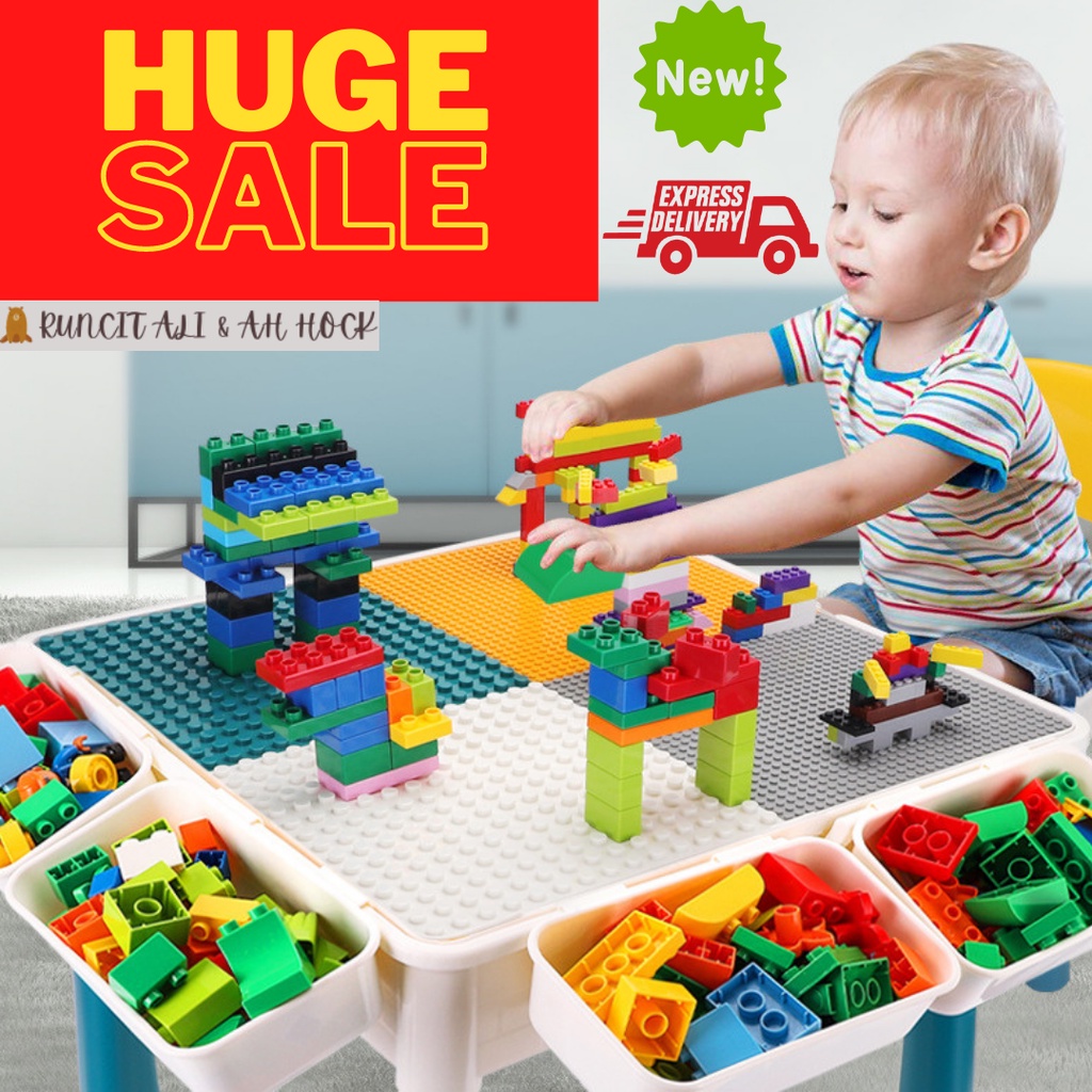🔥READYSTOCK🔥Multi-Function Children Building Blocks Table Learning Playing Study Drawing ...
