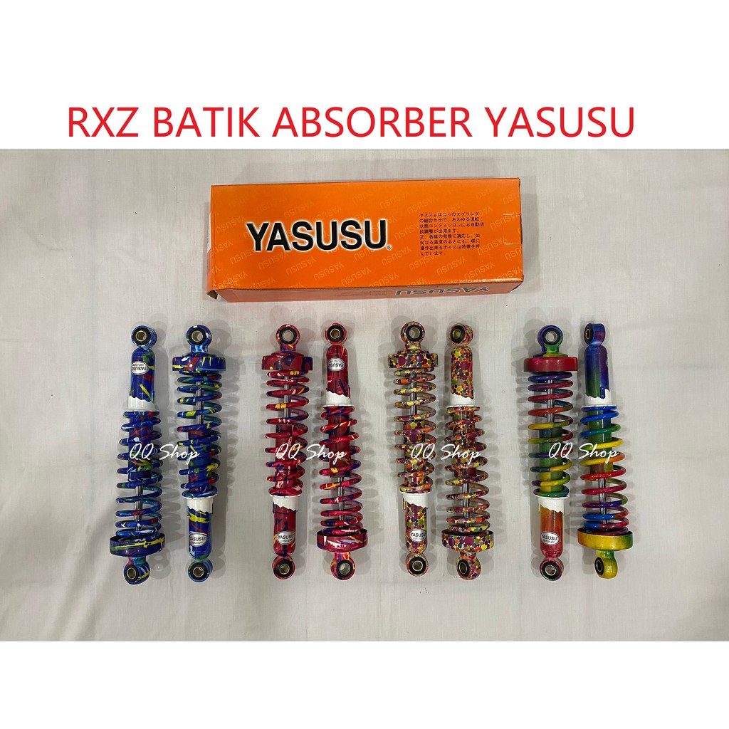 YAMAHA RXZ BATIK REAR ABSORBER MONOSHOCK 330MM YASUSU ( BLUE / RED ...