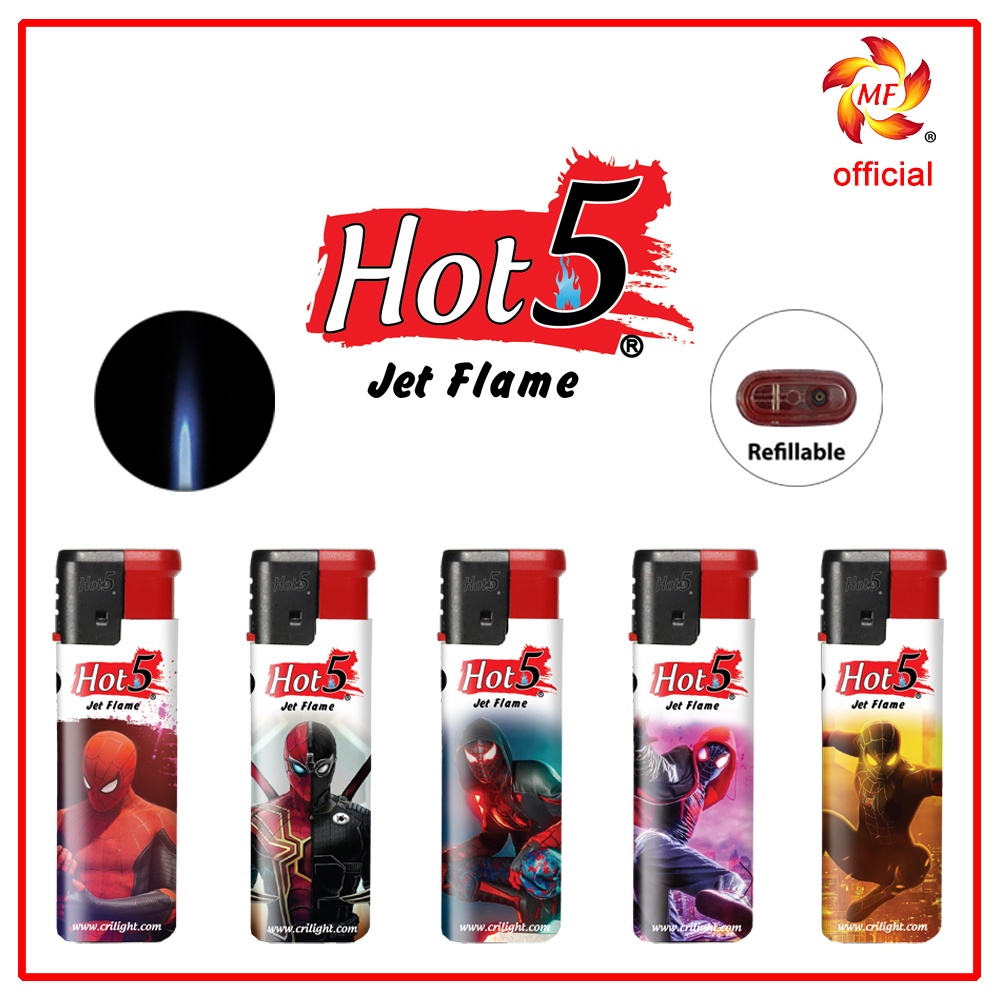 HOT5 JET Flame Gas Lighter Windproof Refillable Lighter piece (random color ) | Shopee Malaysia