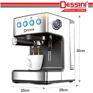DESSINI ITALY 20 Bar Espresso Coffee Maker Brew Froth Cappuccino Latte ...